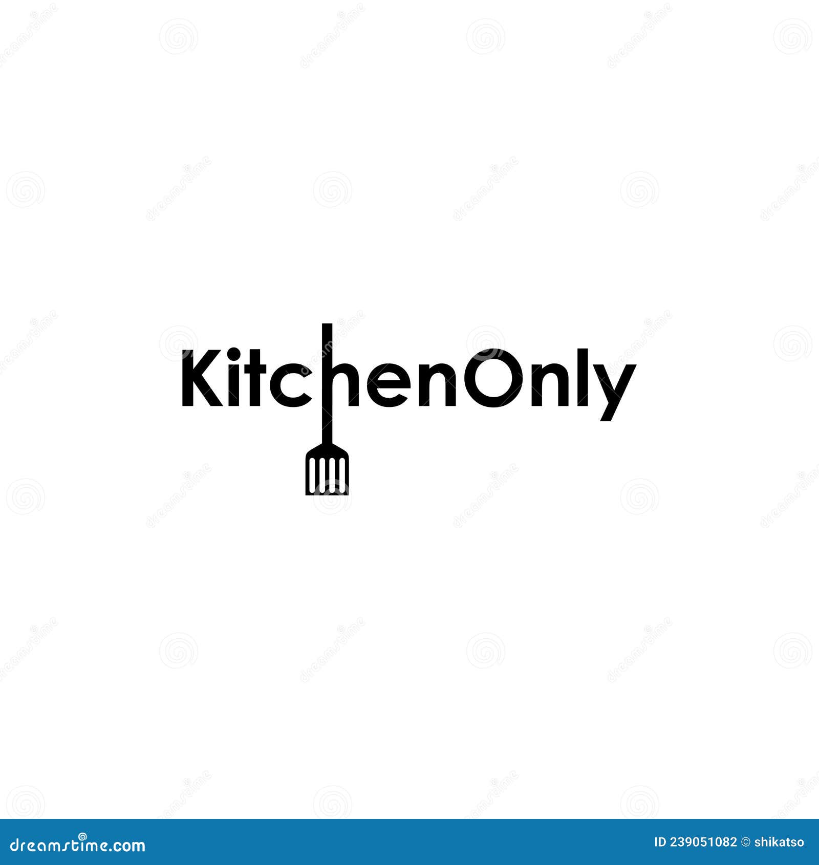 Lettering Wordmark Kitchen Vector Logo Stock Vector - Illustration of ...