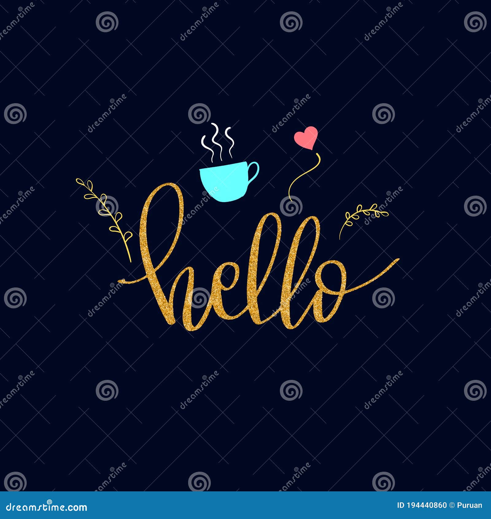 Lettering words - Hello stock vector. Illustration of inspiration ...