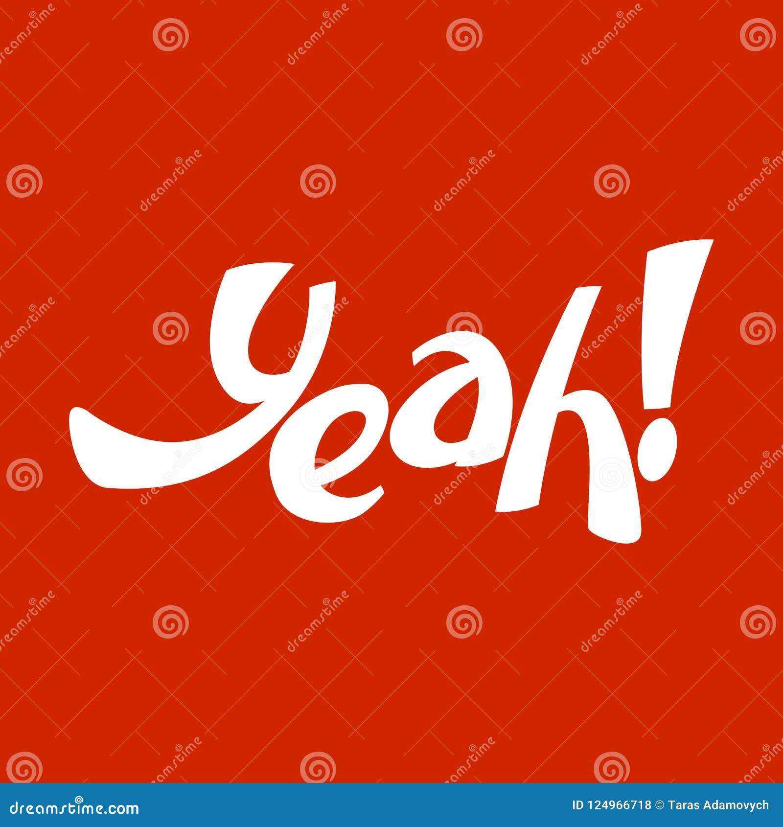 Lettering Yeah on Background Vector Illustration Stock Vector ...