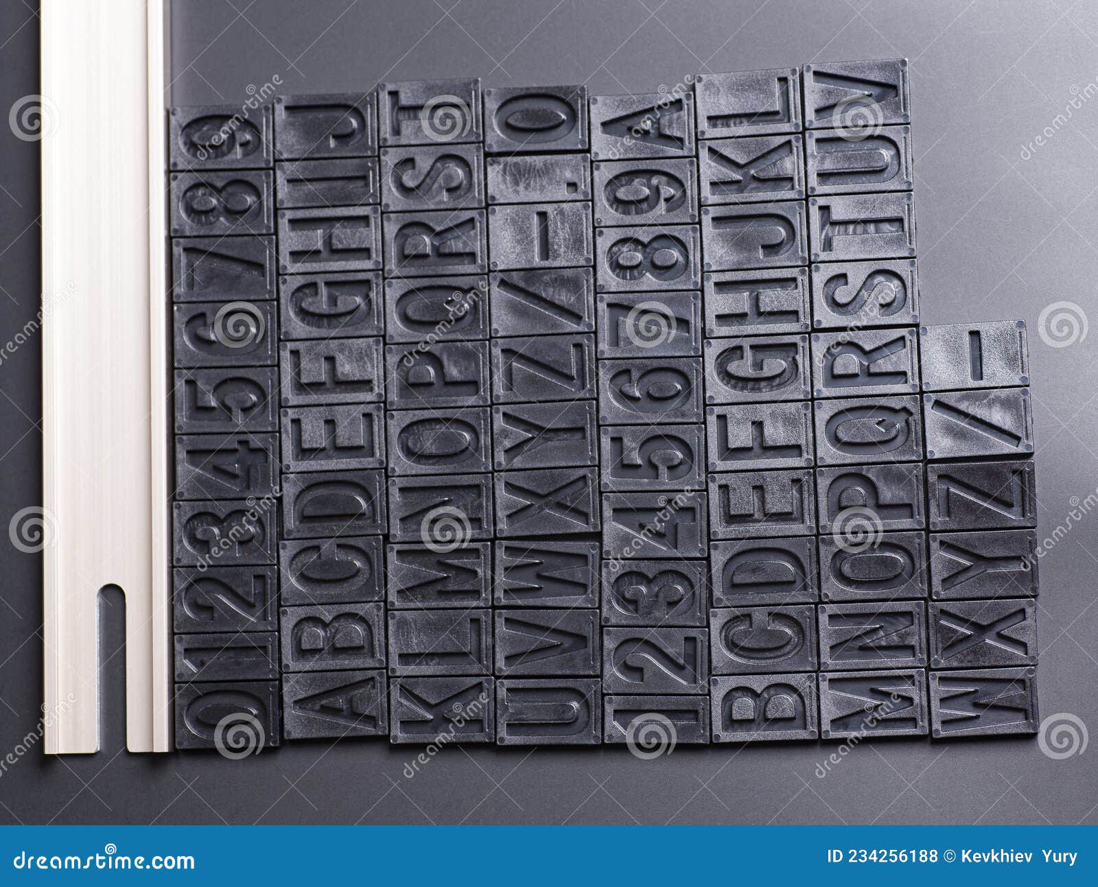 Letterpress Alphabet and Numbers Background Stock Photo - Image of ...