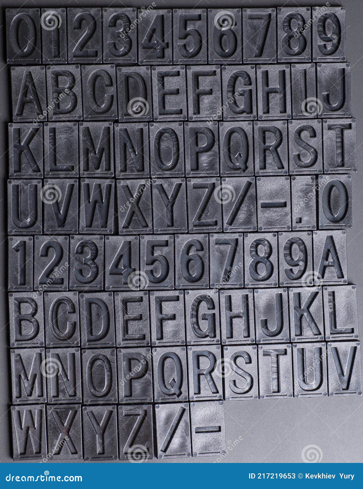 Letterpress Alphabet And Numbers Background Royalty-Free Stock Image ...