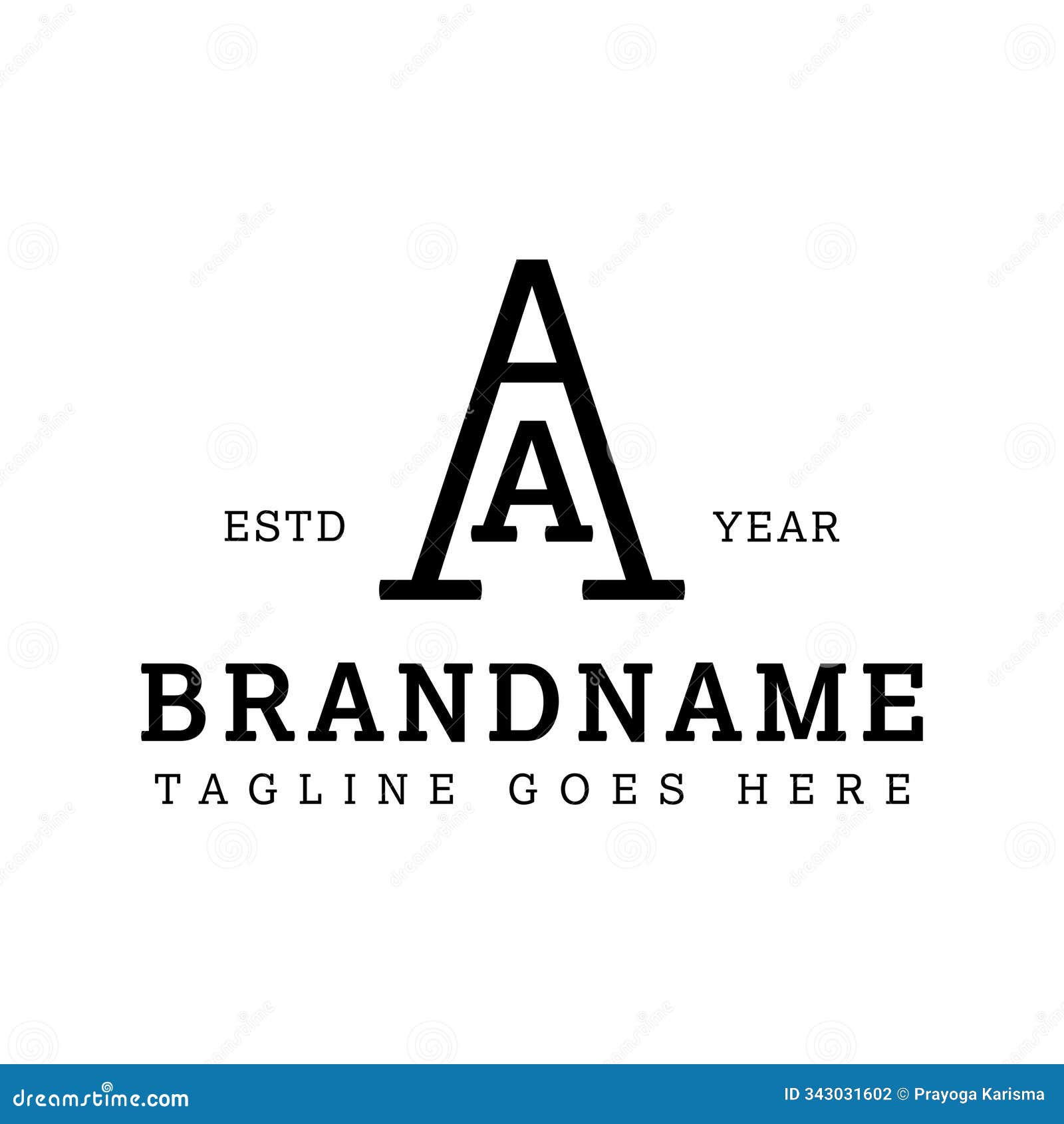 Letters AA Monogram Serif Logo, Suitable for Any Business with AA ...