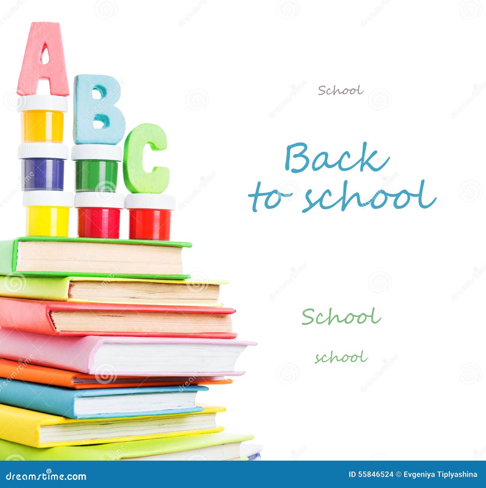 Letters Abc and Stack of Books Stock Photo - Image of stack, collection ...