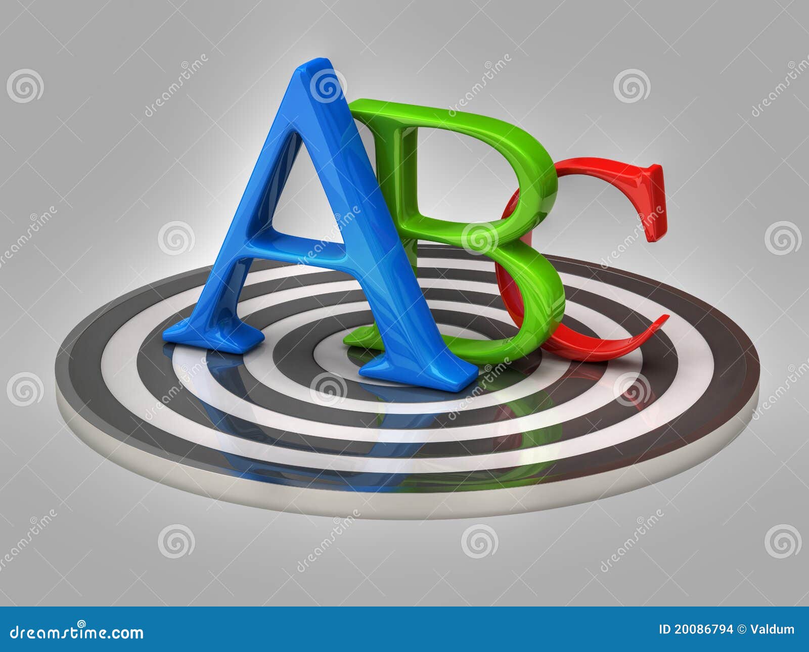 Letters abc and target stock illustration. Illustration of education ...