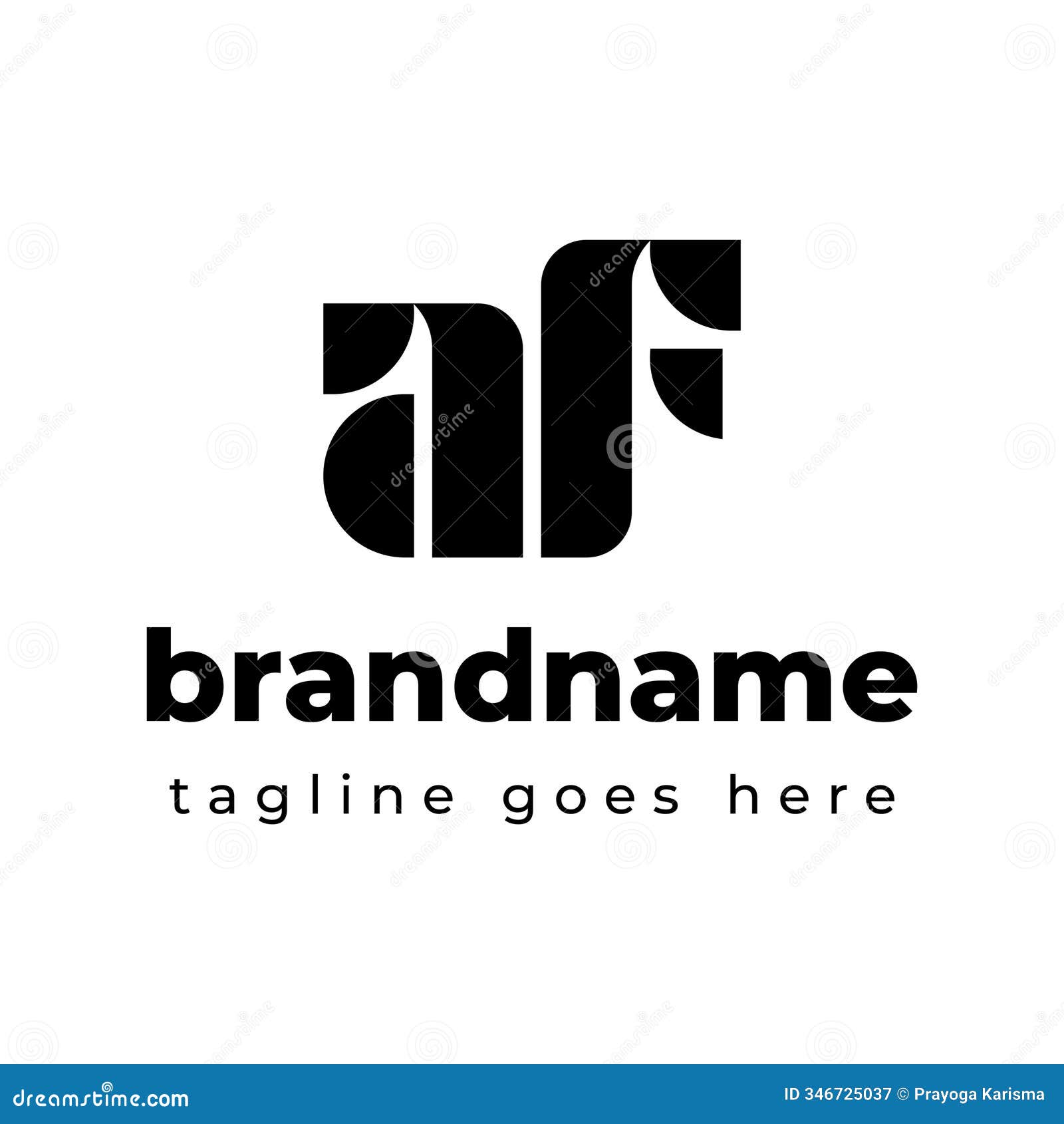 Letters AF Monogram Logo, Suitable for Any Business with AF or FA ...