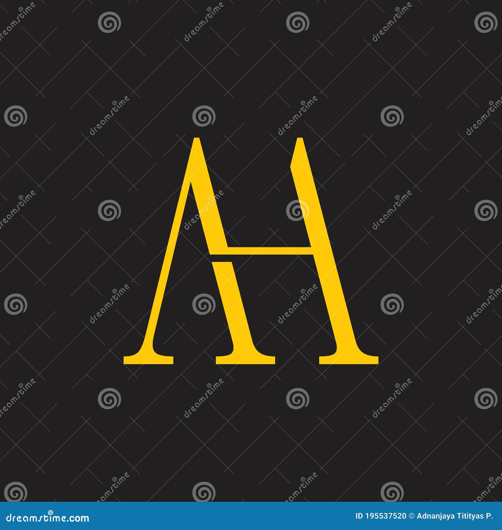 Letters Ah Simple Elegant Logo Vector Stock Vector - Illustration of ...