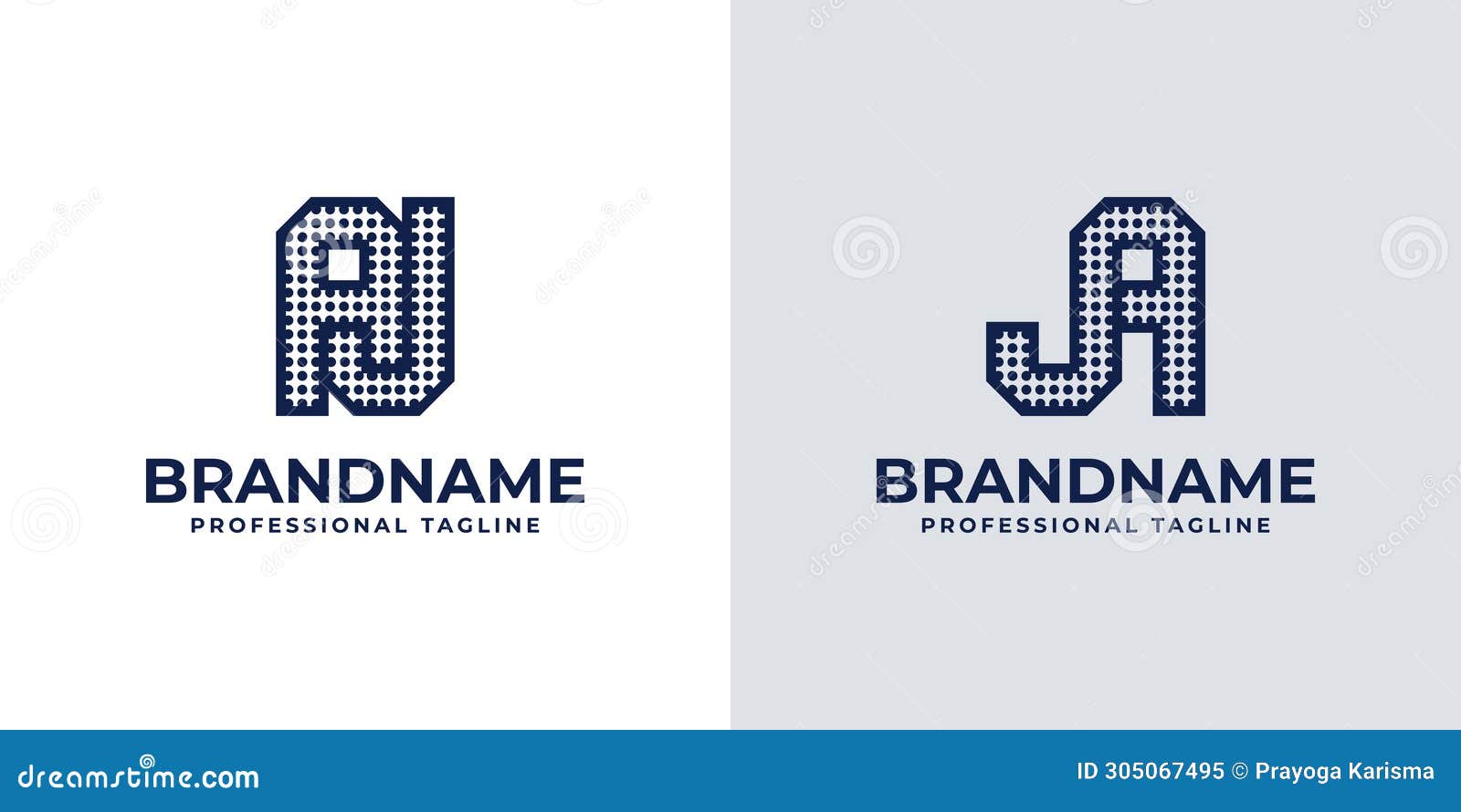 Letters AJ and JA Dot Monogram Logo, Suitable for Business with AJ or ...