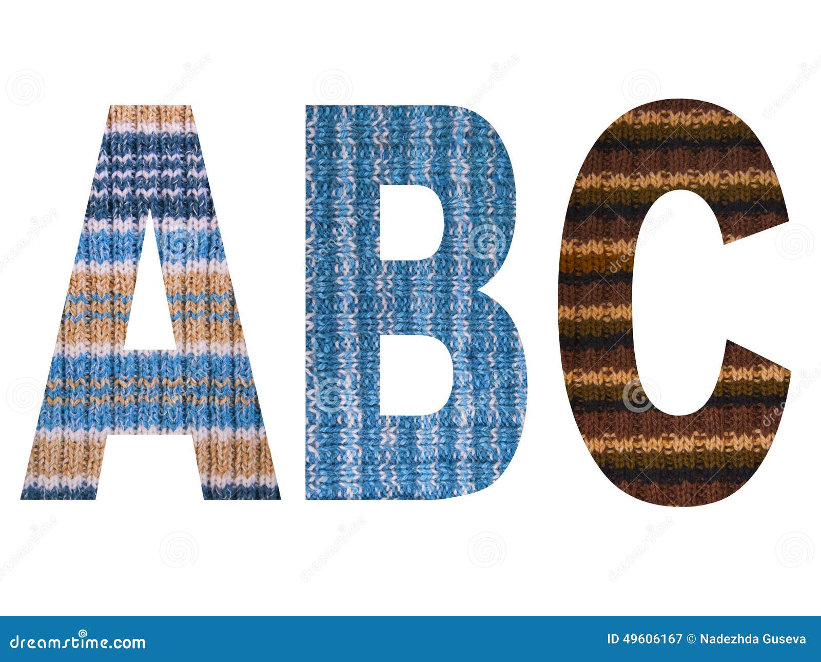 The Letters of the Alphabet.Created from Knitted Cloth. Stock Image ...