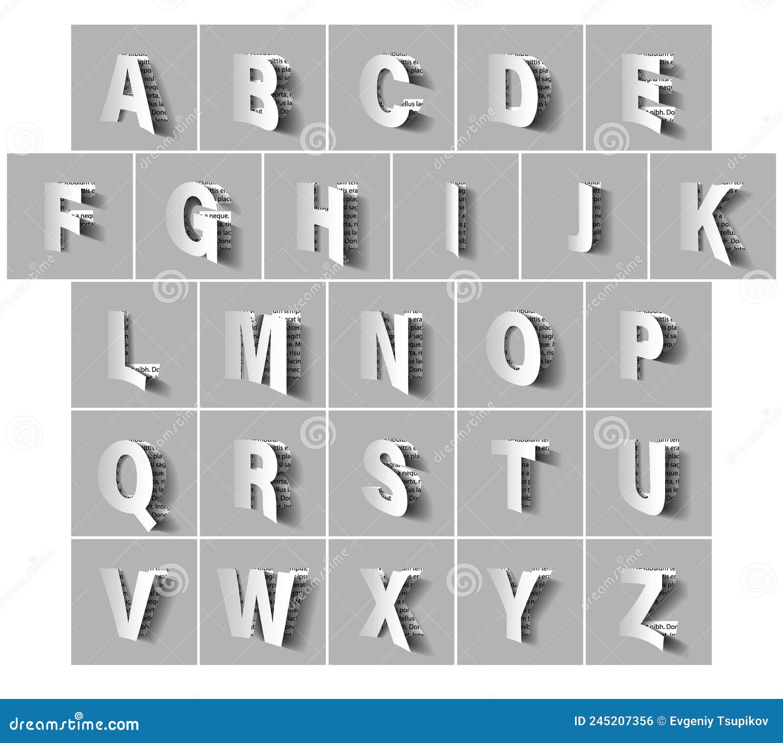 Letters of the Alphabet Cut Out of Paper. Stock Vector - Illustration ...
