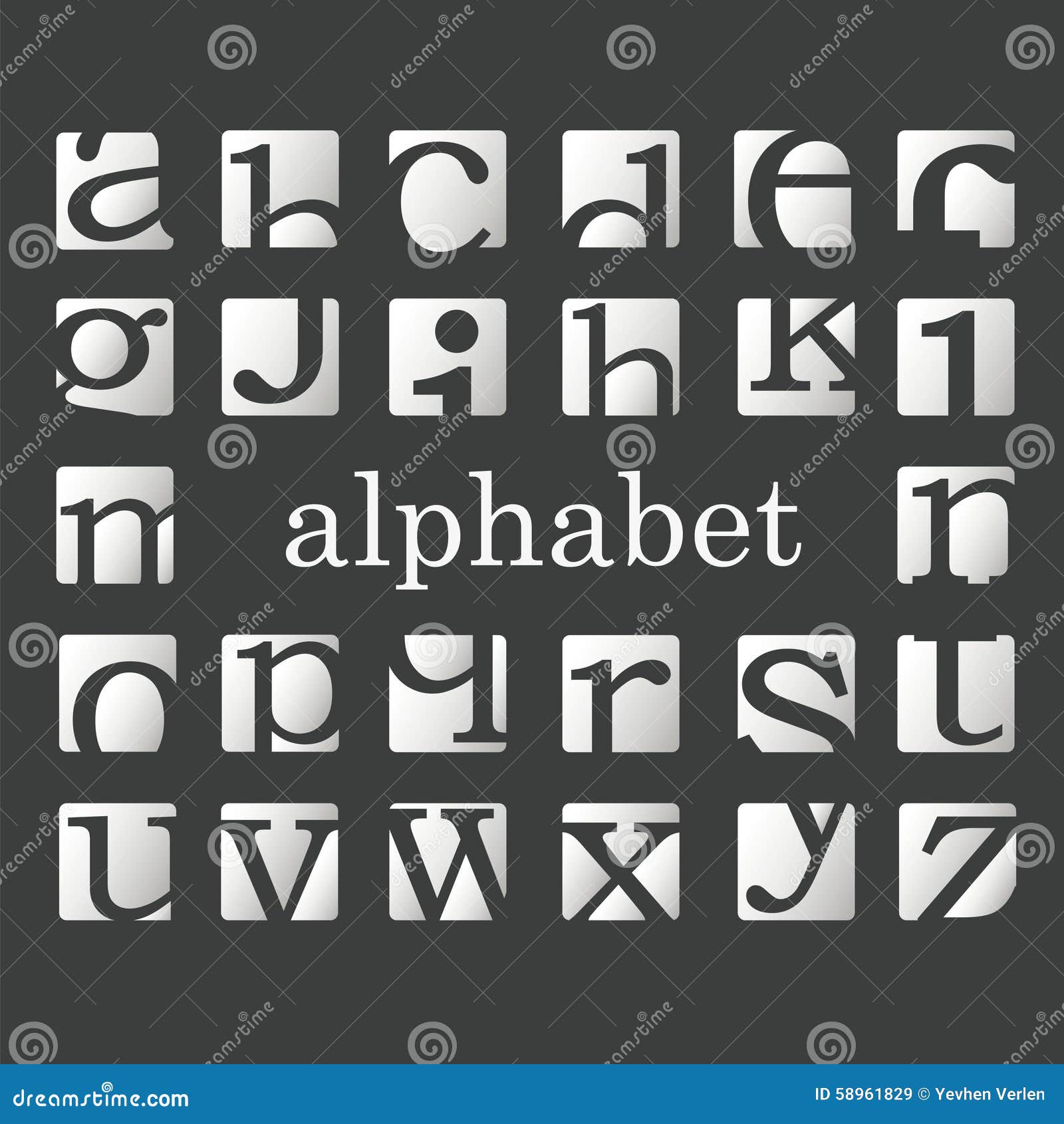 Letters Of The Alphabet Cartoon Vector | CartoonDealer.com #58961829