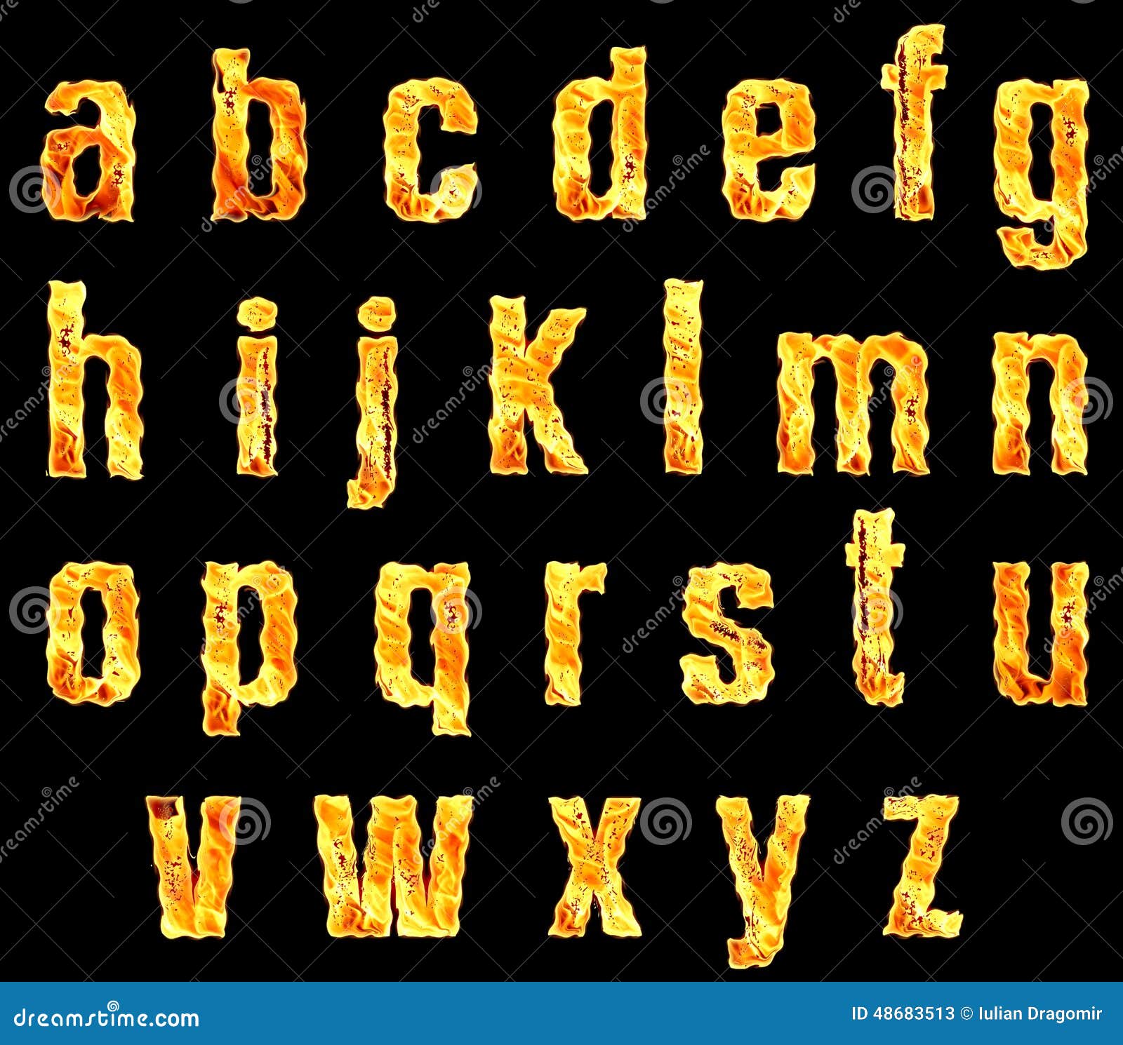 Letters of the Alphabet on Fire Stock Image - Image of writing, flame ...