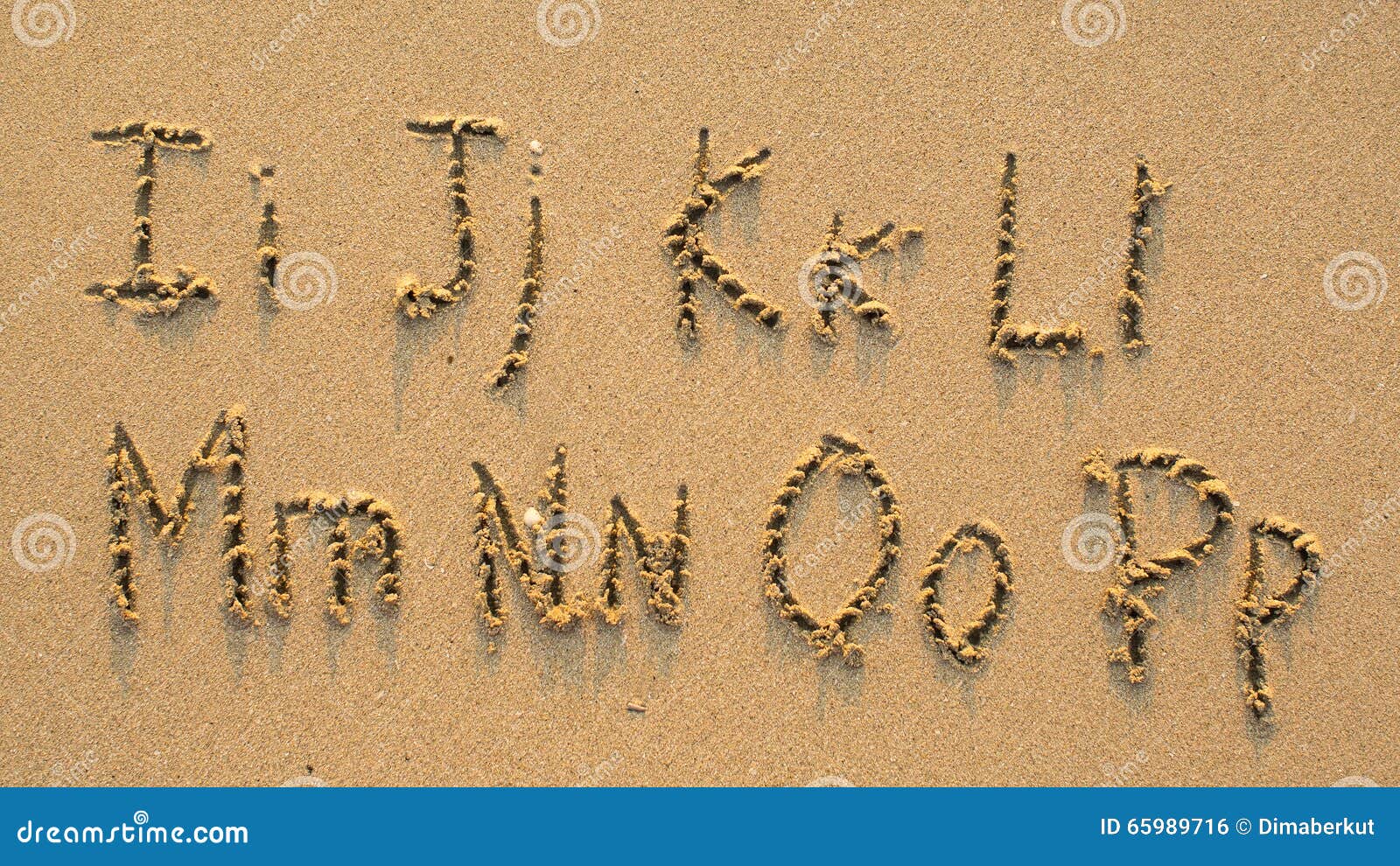 Letters of the Alphabet Written on Sandy Beach Stock Photo - Image of ...