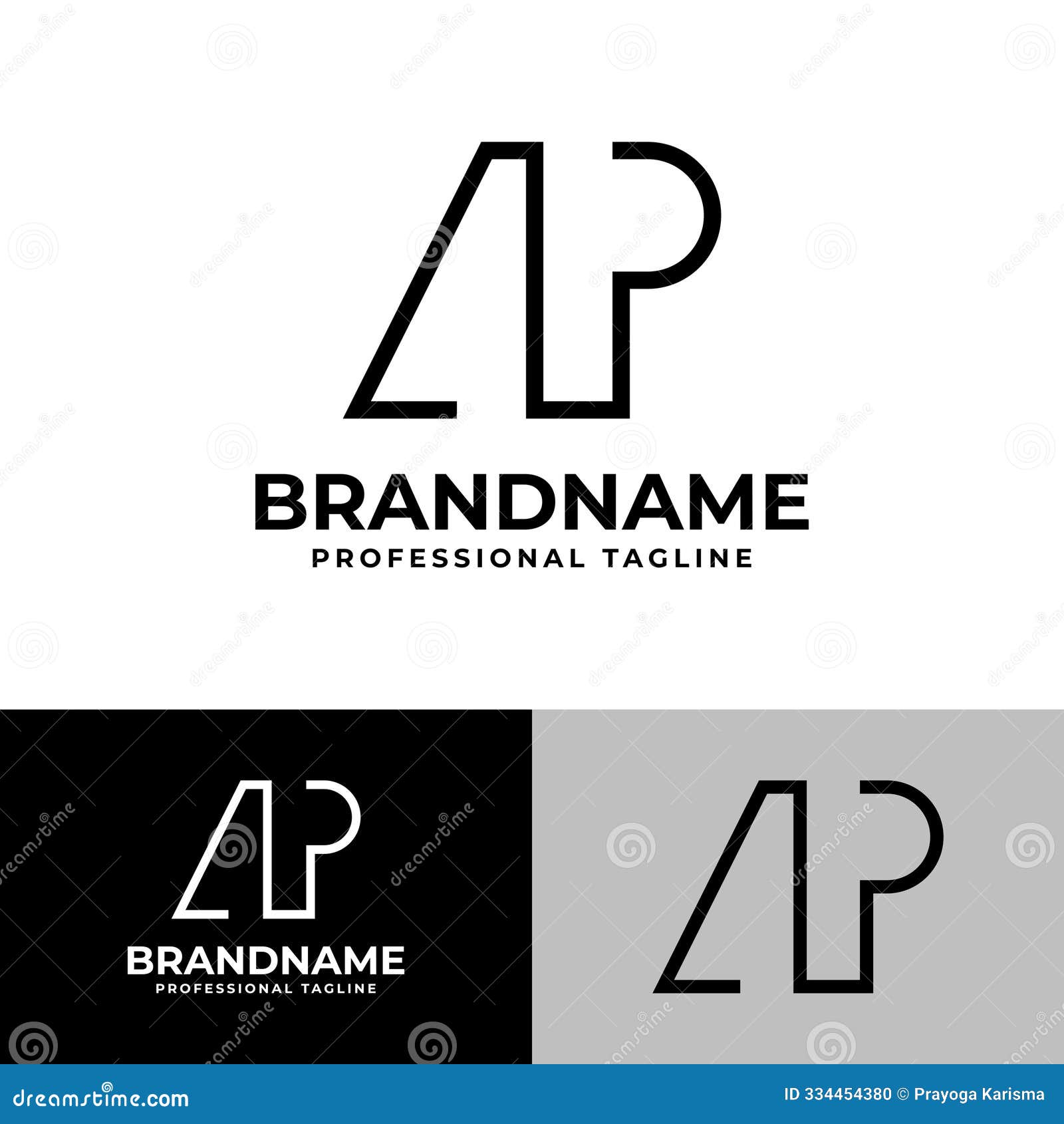 Letters AP Monogram Logo, Made in Monoline for AP or PA Initials Stock ...