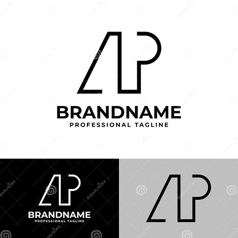 Letters AP Monogram Logo, Made in Monoline for AP or PA Initials Stock ...