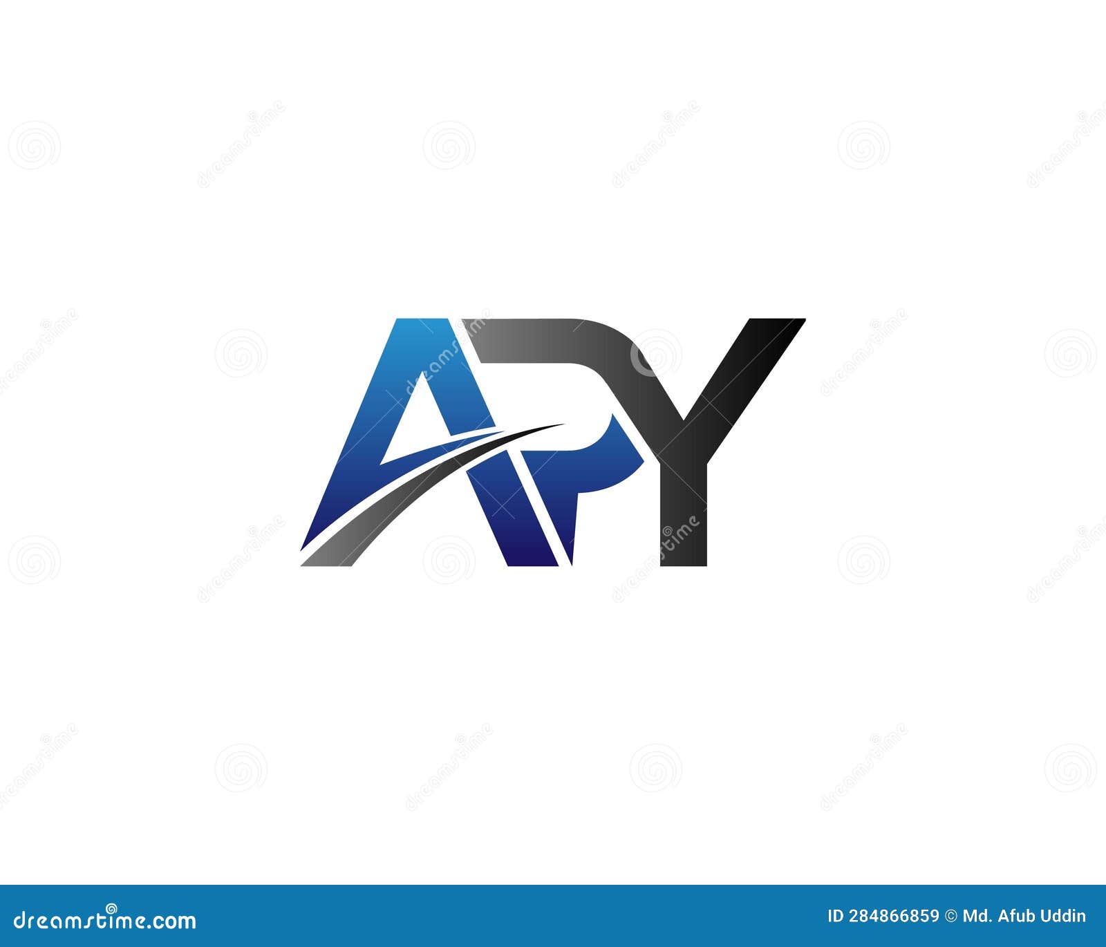 Letters APY Logo Design. stock vector. Illustration of vector - 284866859