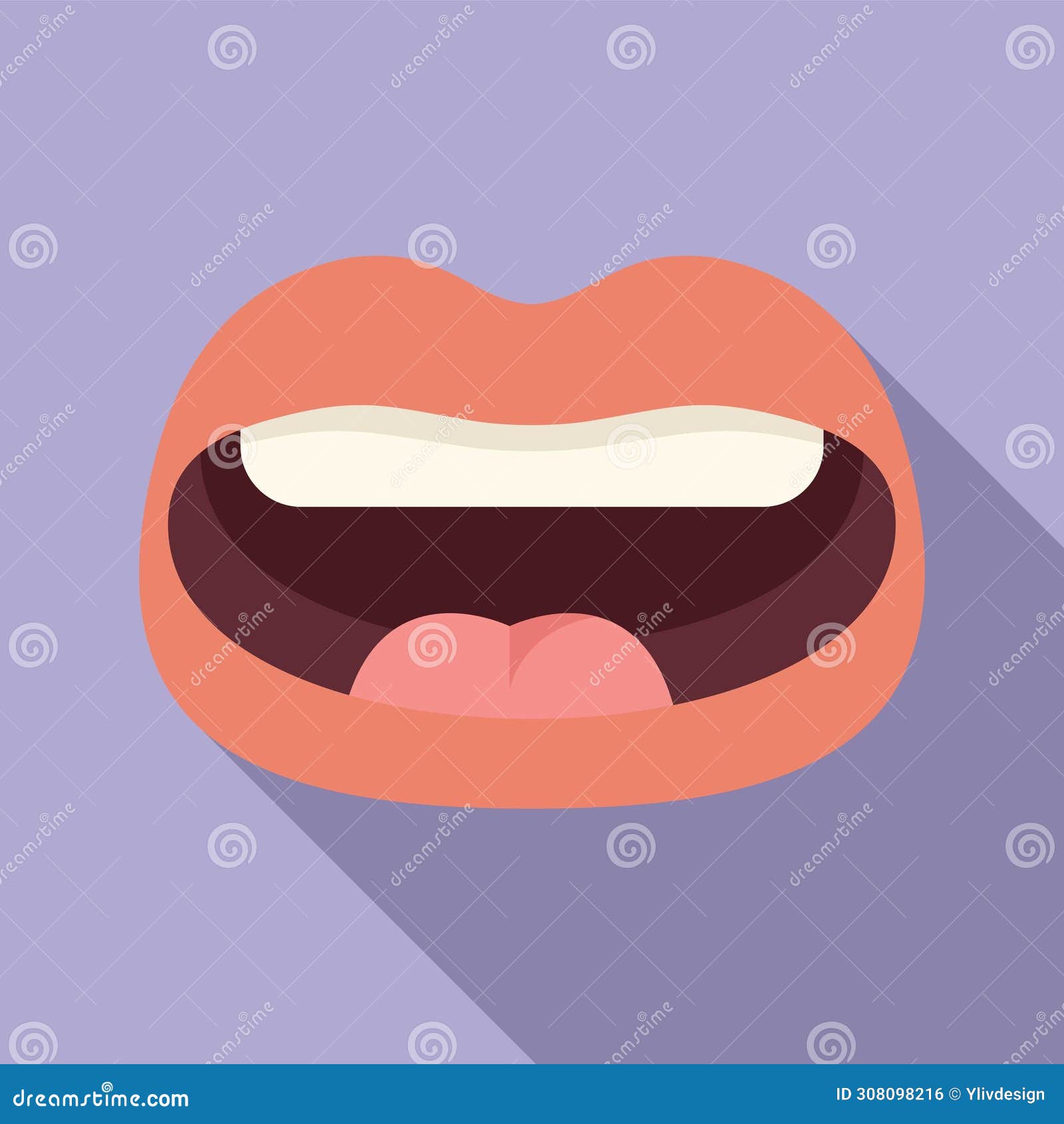 Letters Articulation Icon Flat Vector. Home Preschool Exercise Stock ...