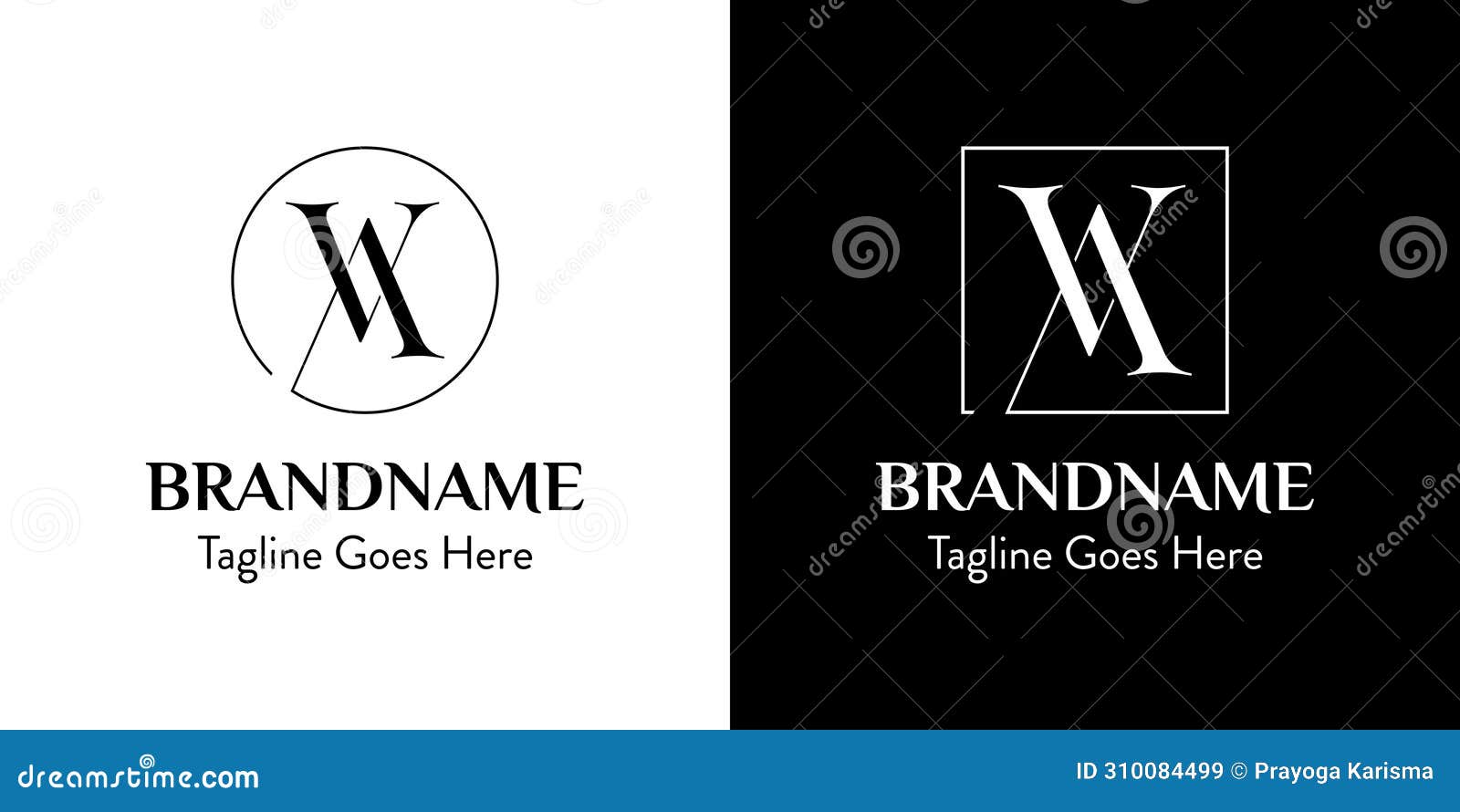 Letters AV in Circle and Square Logo Set, for Business with AV or VA ...