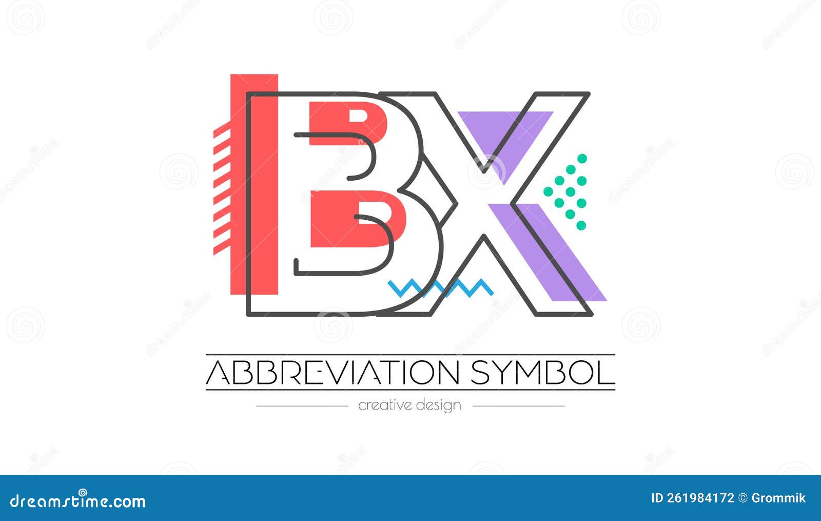 Letters B and X. Merging of Two Letters. Initials Logo or Abbreviation ...