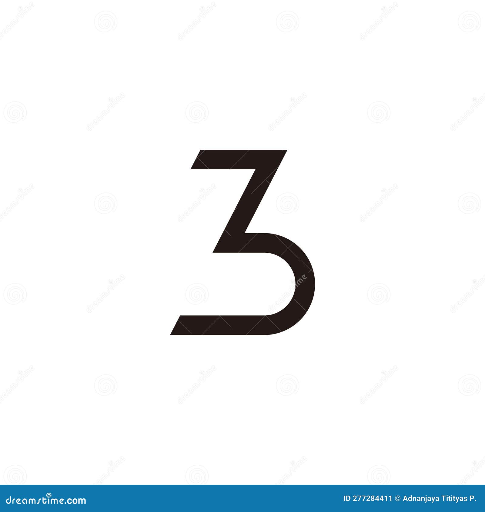 Letters 3b Simple Geometric Line Logo Vector Stock Vector ...