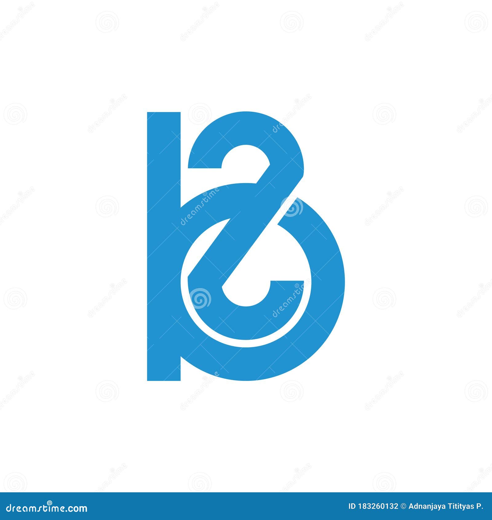 Letters B2 Simple Geometric Logo Vector Stock Vector - Illustration of ...