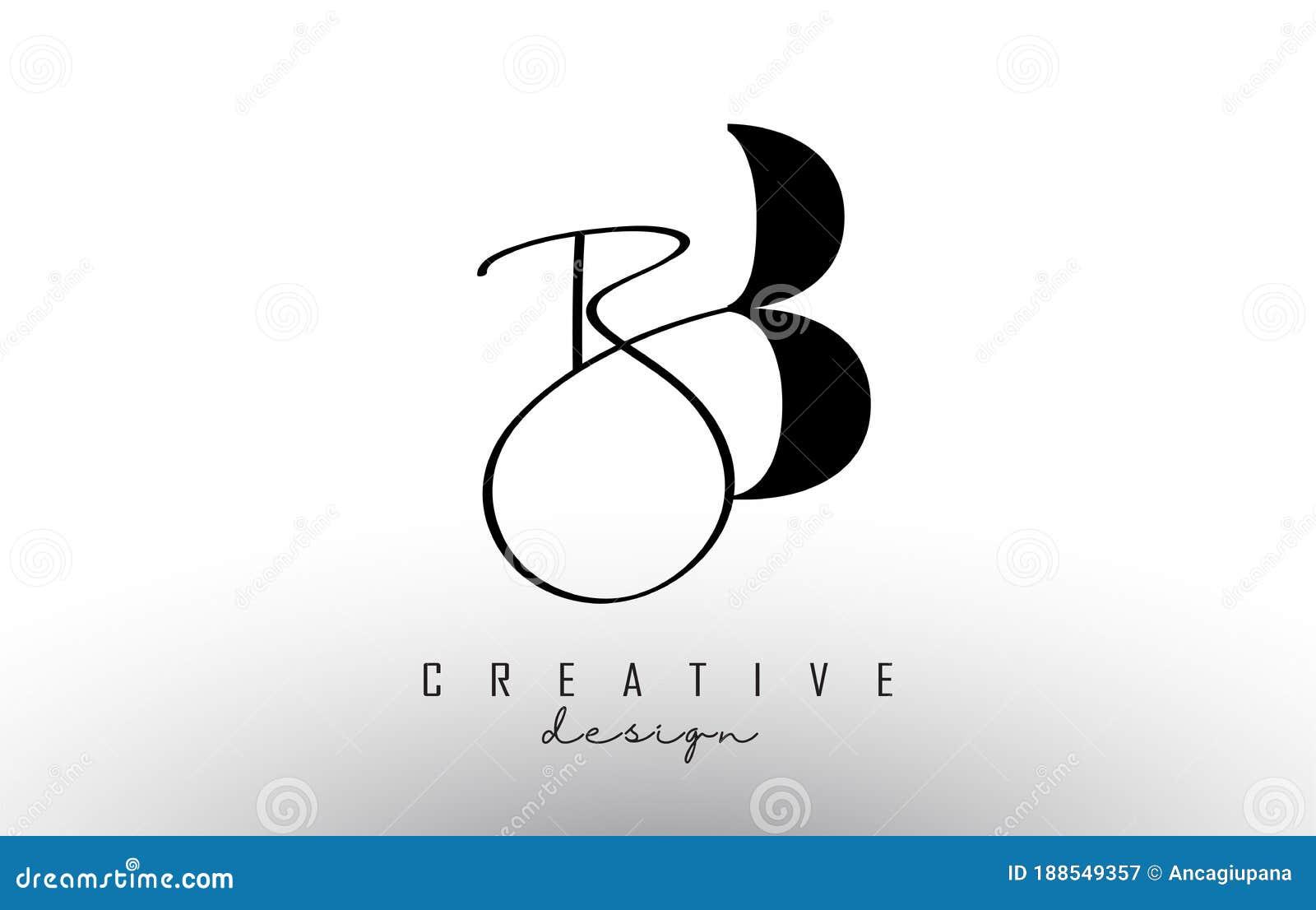 Letters BB B Logo with a Minimalist Design and Handwritten Letter ...