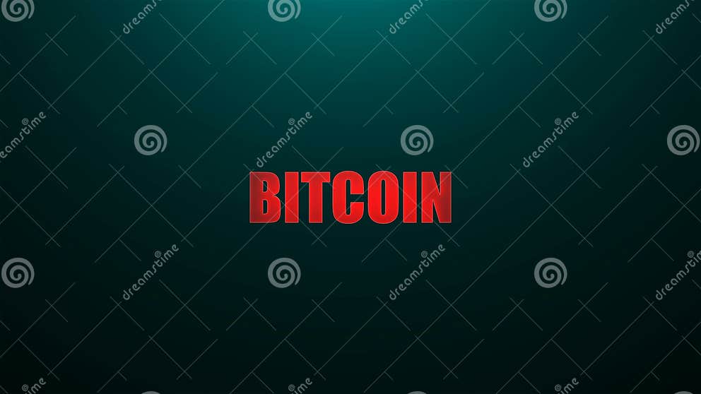 Letters of Bitcoin Text on Background with Top Light, 3d Render ...