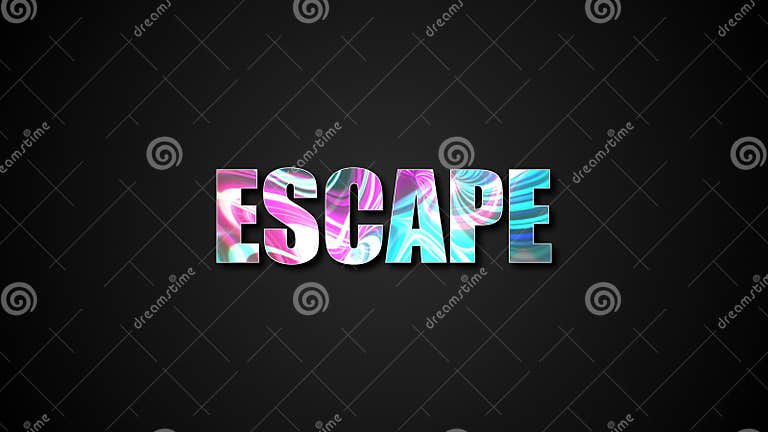 Letters of Bright Shiny Escape Text with Plasma Effect, 3d Rendering ...
