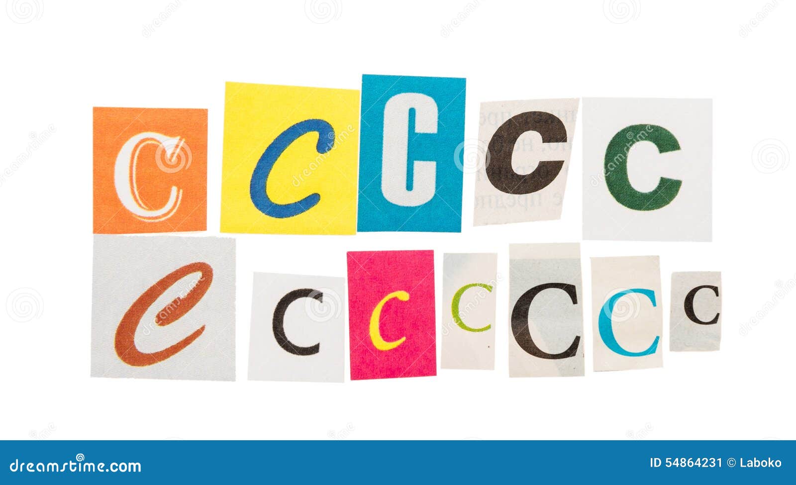 Letters C from newspapers stock image. Image of news - 54864231
