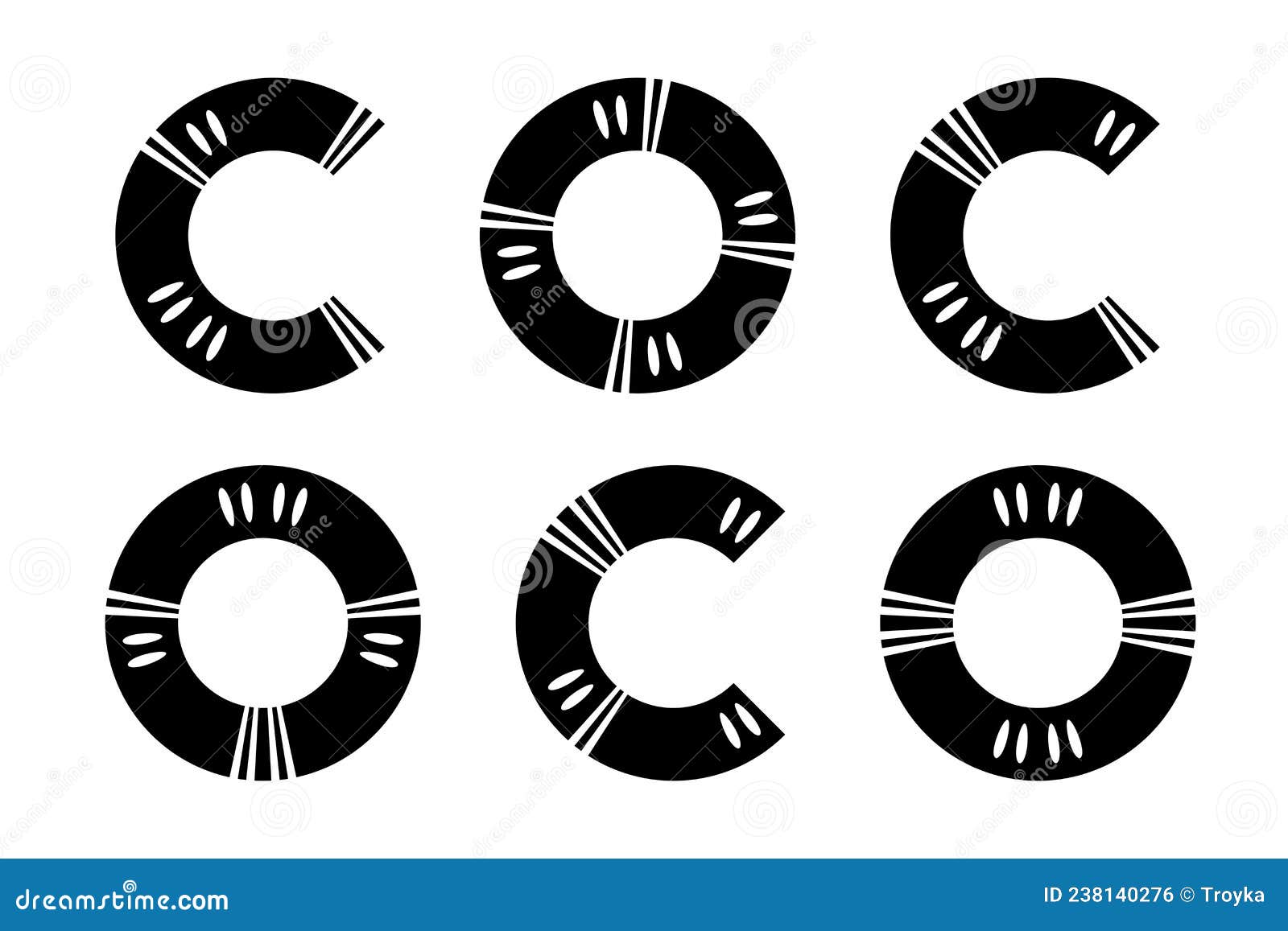 Letters C and O for Monogram Logo. Elements for Design Stock Vector ...