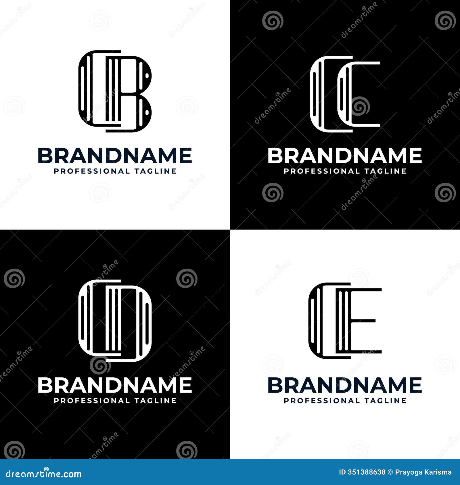 Letters CB CC CD CE Stripe Logo Stock Illustration - Illustration of ...