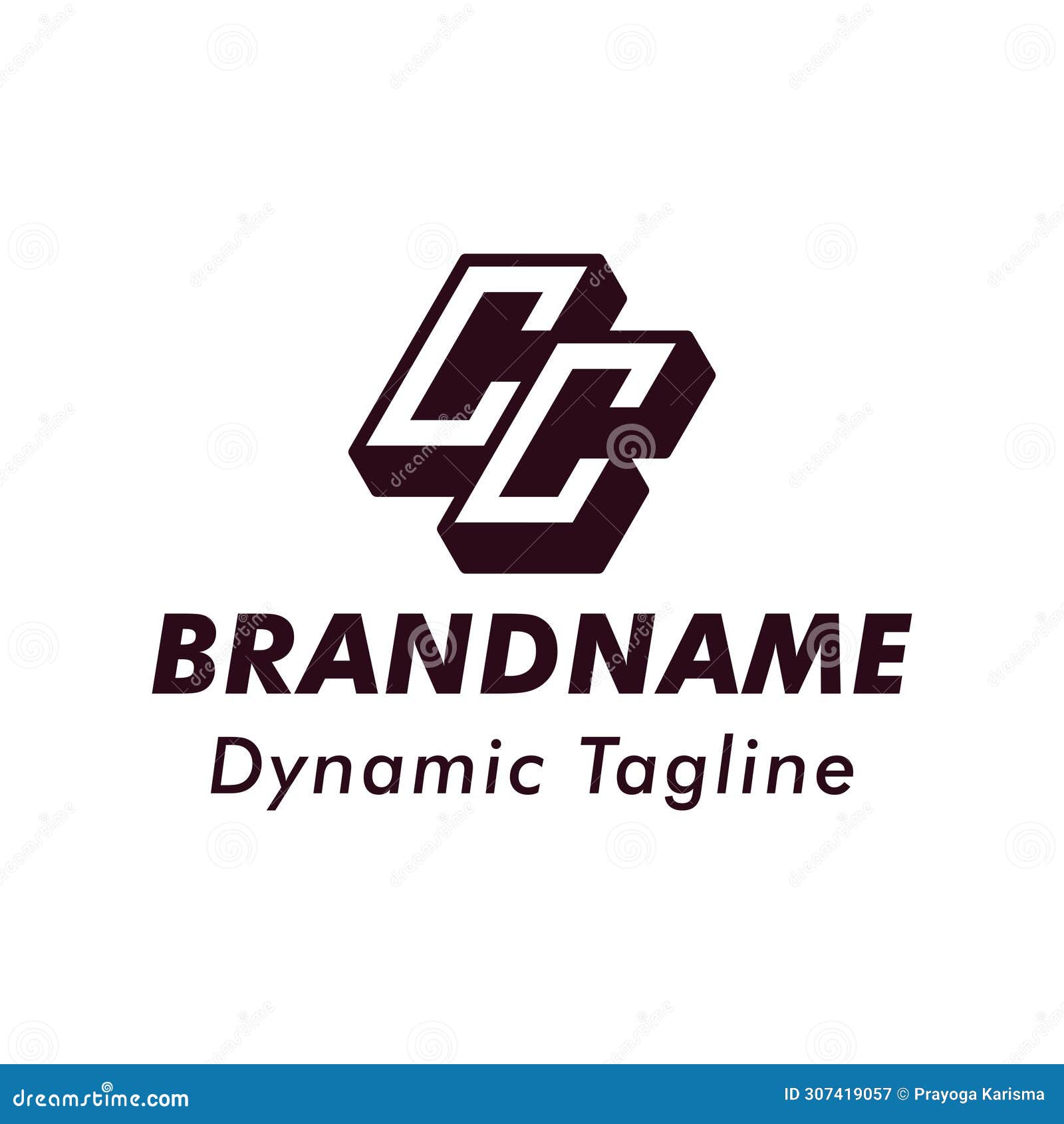 Letters CC 3D Monogram Logo, Suitable for Business with CC Initials ...