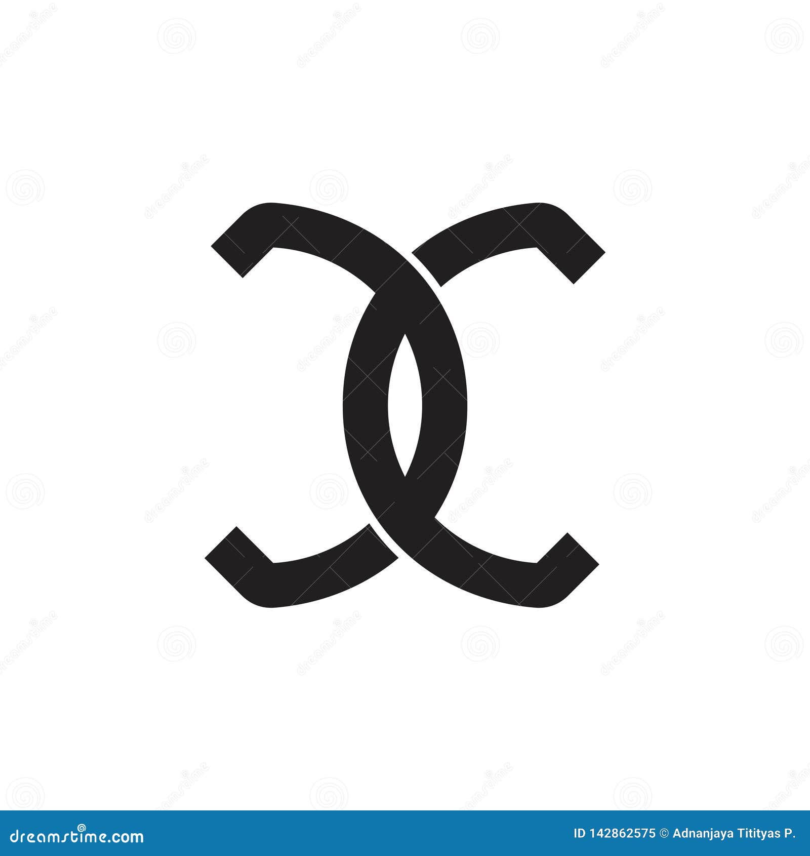 Letters Cc Linked Simple Logo Vector Stock Vector - Illustration of ...