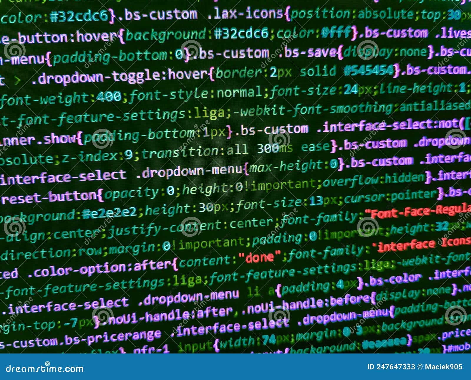 Letters Chars And Digits Computer Programming Source Code Programming Code Screen Of