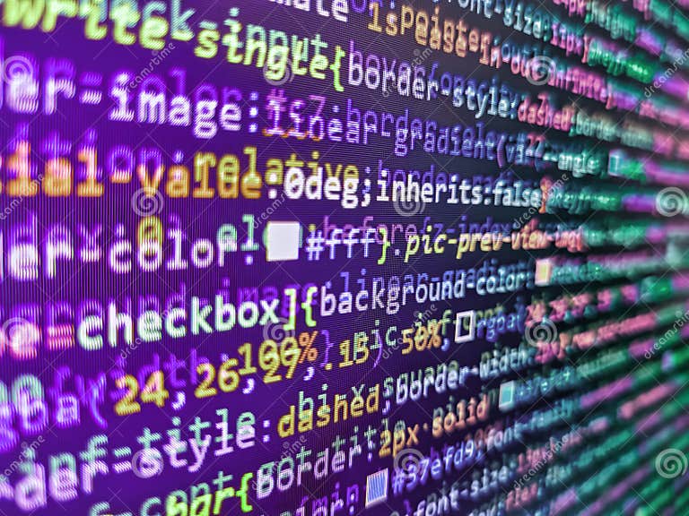 Letters, Chars, and Digits. Hacker Api Text on the Computer Screen ...
