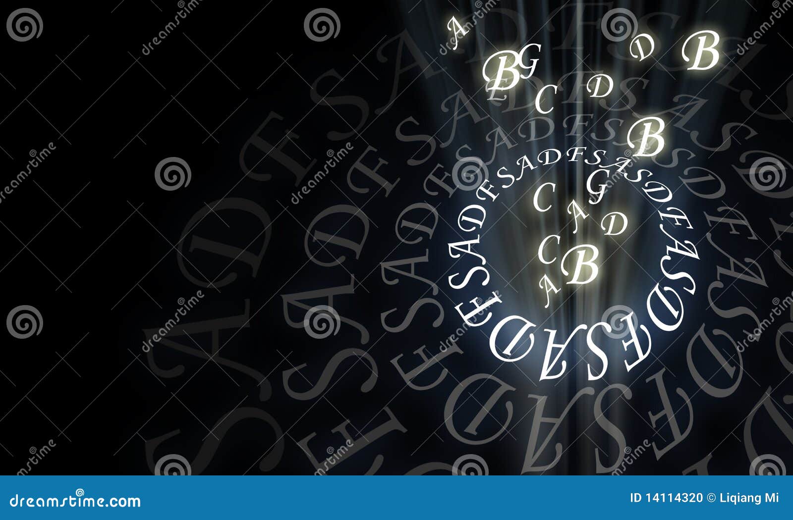 Letters Clock stock illustration. Illustration of background - 14114320