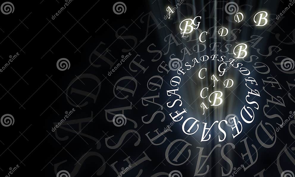 Letters Clock stock illustration. Illustration of background - 14114320