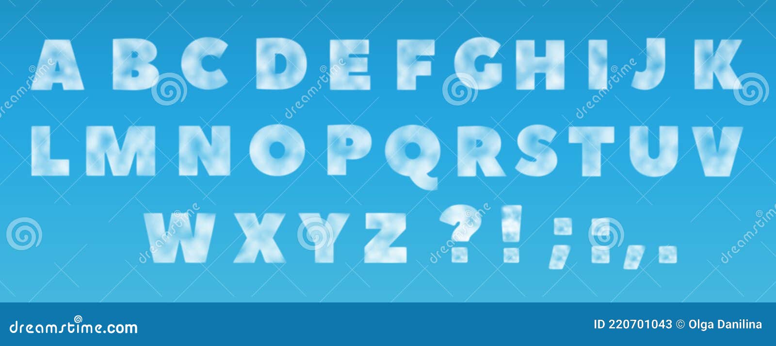 Letters from the Clouds Vector Eps 10 Realistic Stock Vector ...