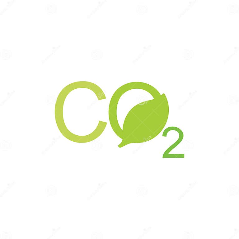Letters Co2 Leaf Shape Symbol Logo Vector Stock Vector - Illustration ...
