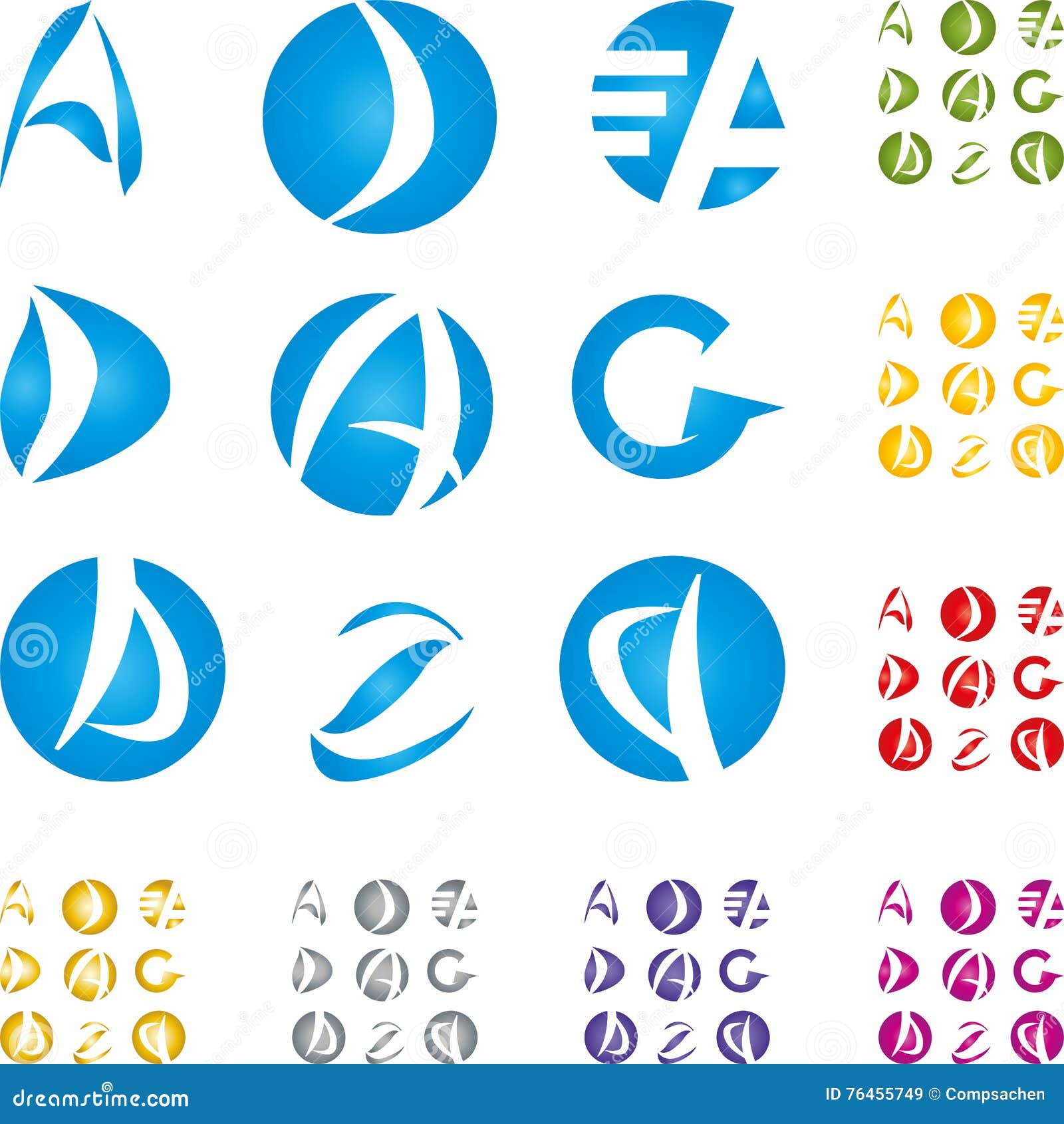 Letters Duo Collection Vector Illustration | CartoonDealer.com #86298014