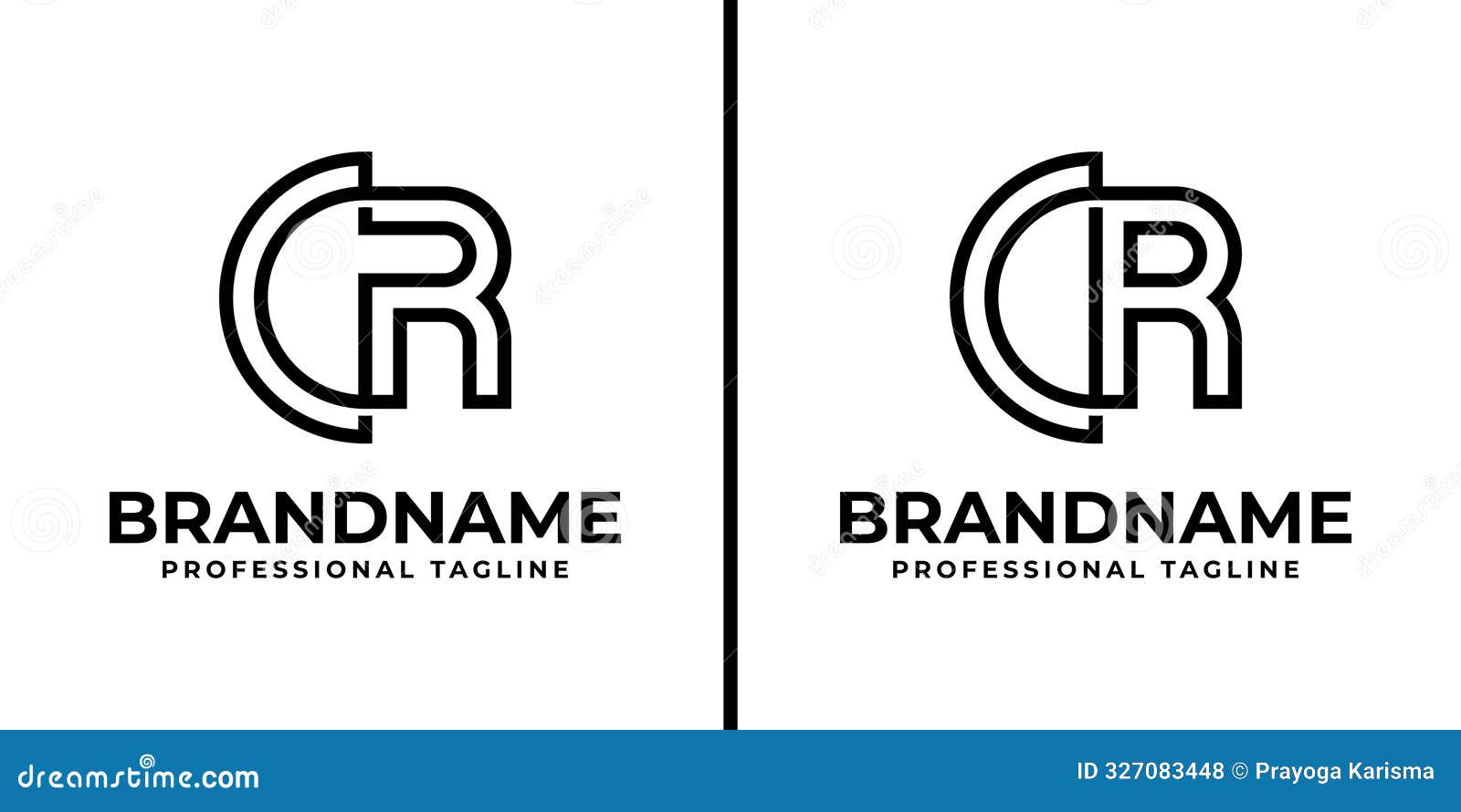 Letters CR Monogram Logo, Suitable for Any Business with CR or RC ...