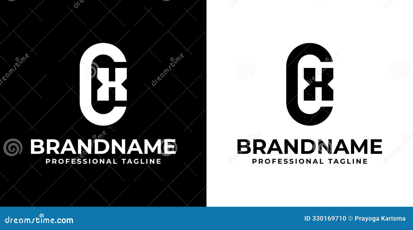 Letters CX or XO Monogram Logo Set, for Any Business with CX, XC, XO ...