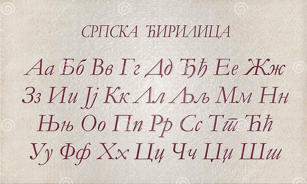 Letters of the Cyrillic Alphabet Stock Photo - Image of poster, serbian ...