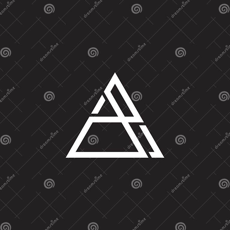 Letters Da Abstract Triangles Geometric Logo Vector Stock Vector ...