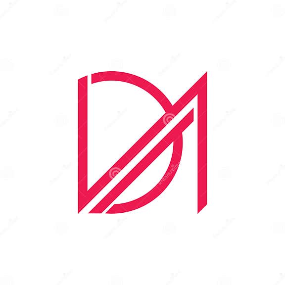 Letters Da Simple Geometric Thin Line Logo Vector Stock Vector ...
