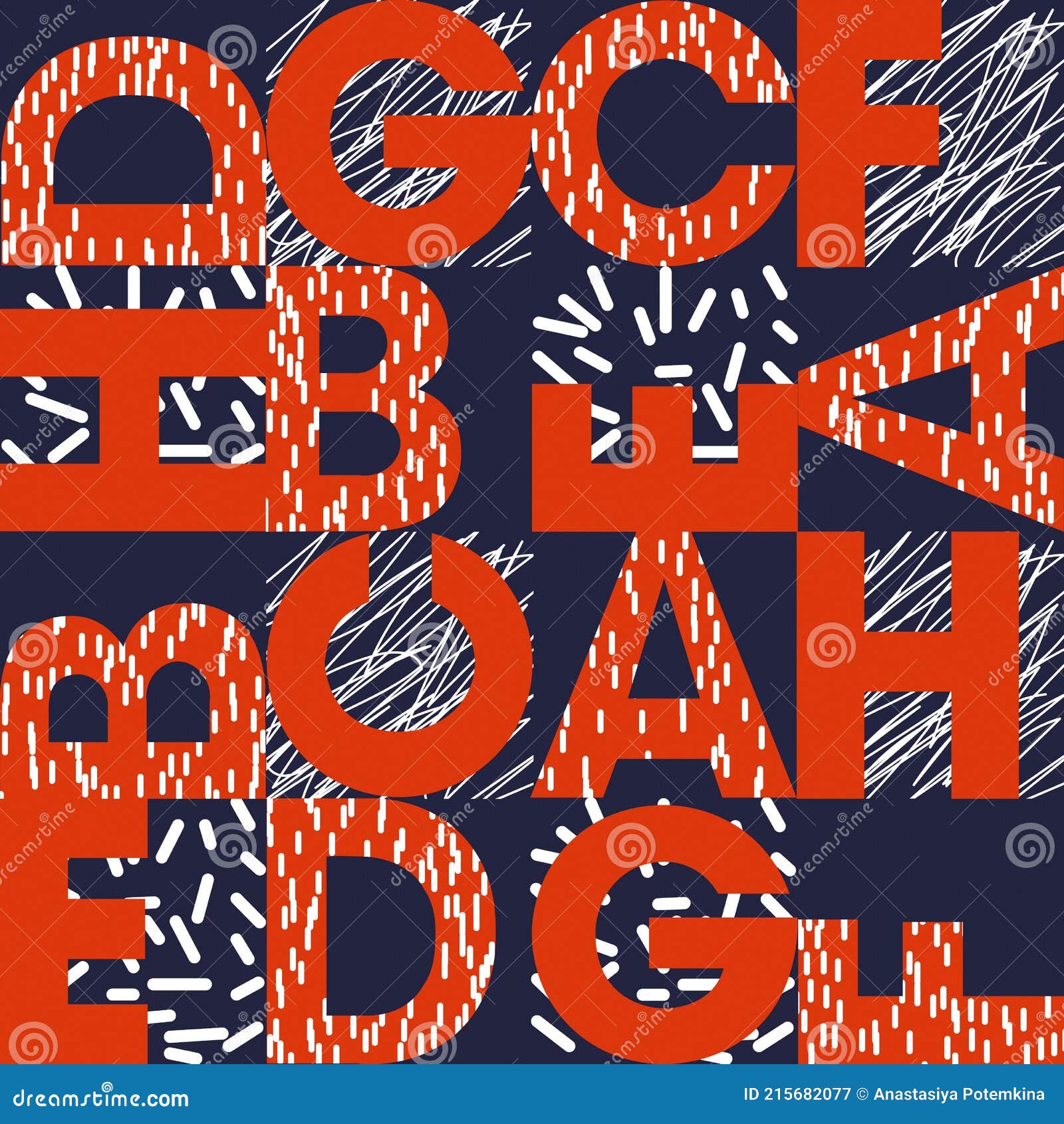 Letters Different Slope Alphabet Stock Vector - Illustration of print ...