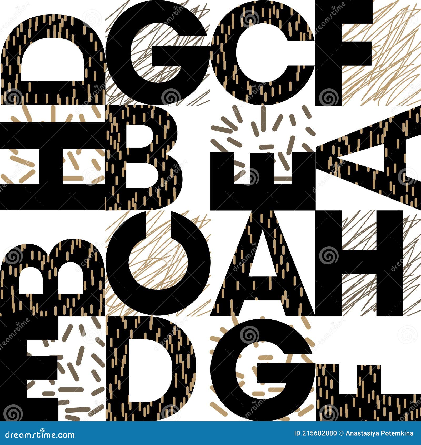 Letters Different Slope Alphabet Stock Vector - Illustration of slope ...