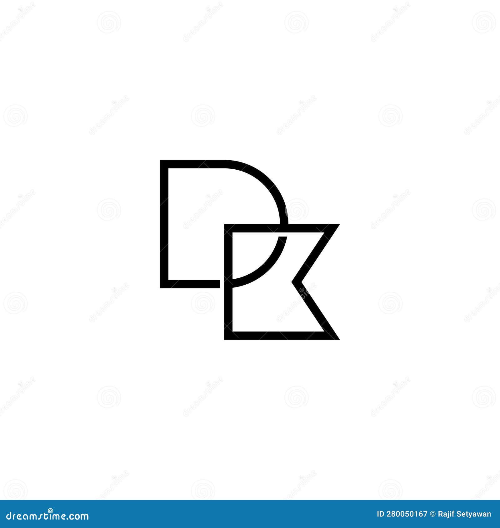 Letters DK Monogram Logo Design Vector Stock Vector - Illustration of ...