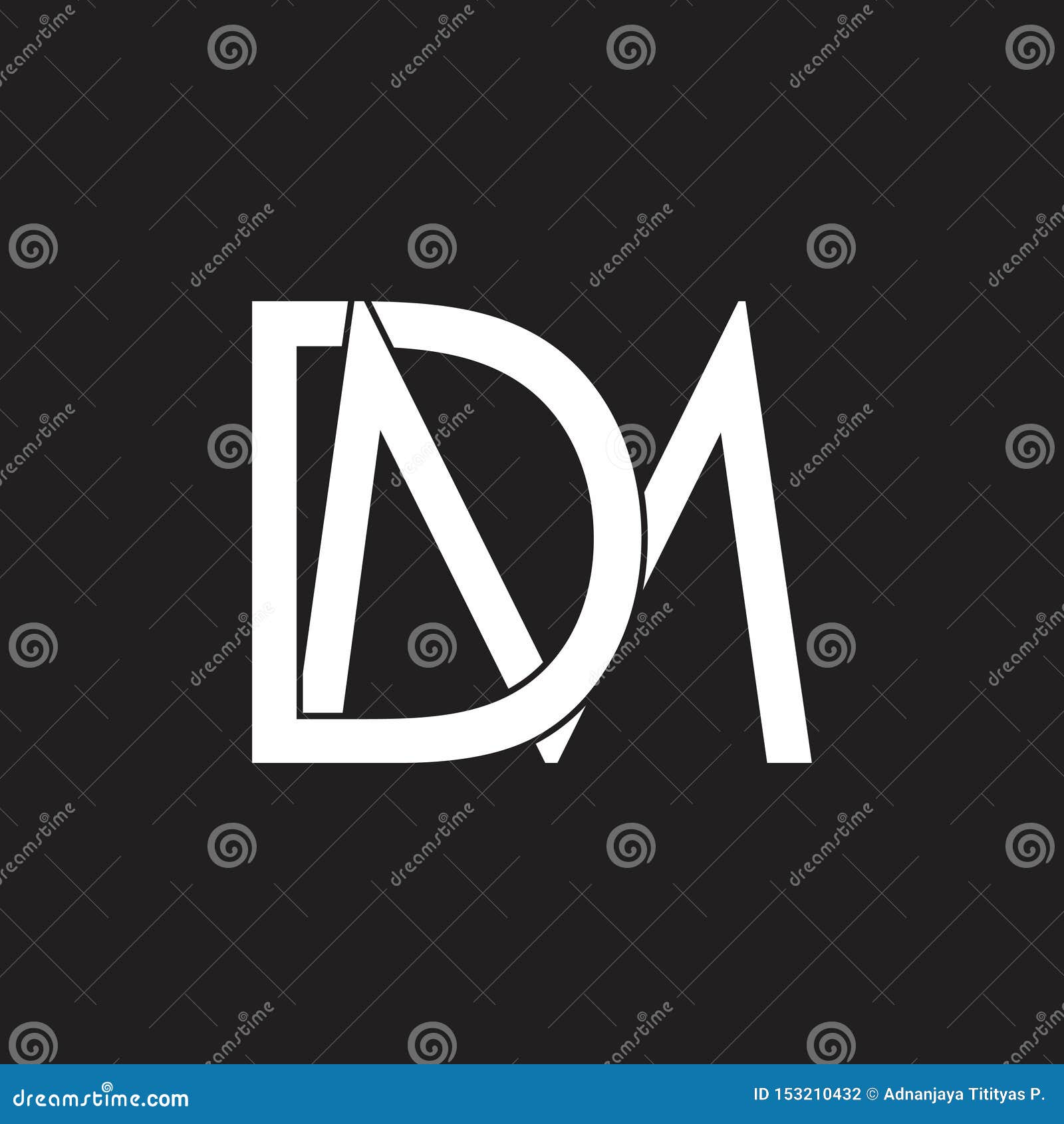 Letters Dm Simple Linked Logo Vector Stock Vector - Illustration of ...