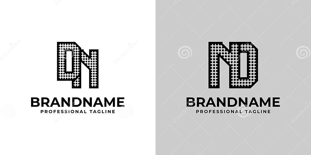 Letters DN and ND Dot Monogram Logo, Suitable for Business with DN or ...
