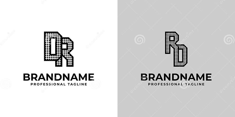 Letters DR and RD Dot Monogram Logo, Suitable for Business with DR or ...